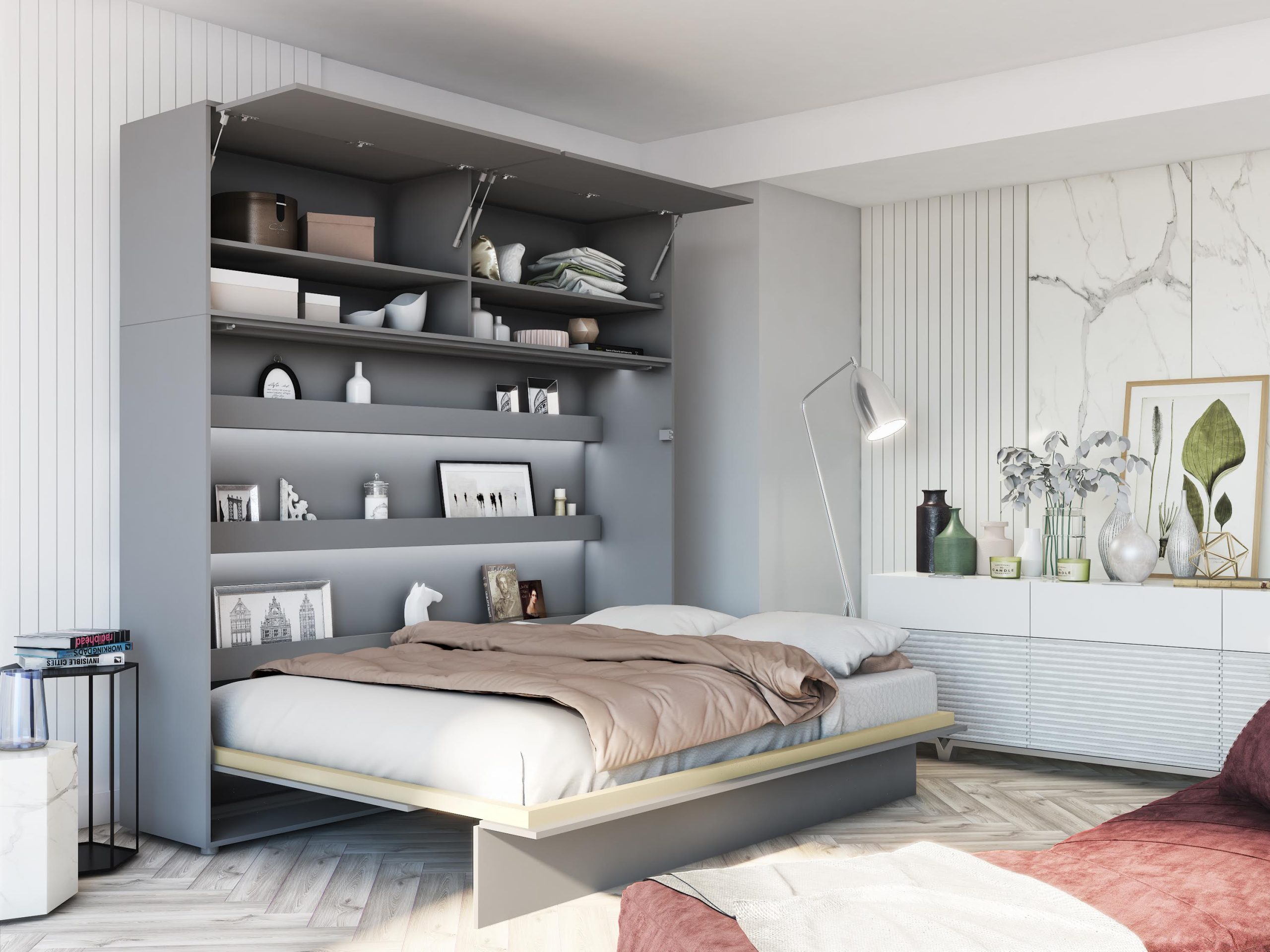 BC-09 Homage Bed Unit for Horizontal Wall Bed Concept 140cm - Solid ...