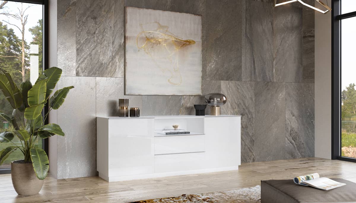 Ivory 25 Sideboard Cabinet - Solid Home Furniture