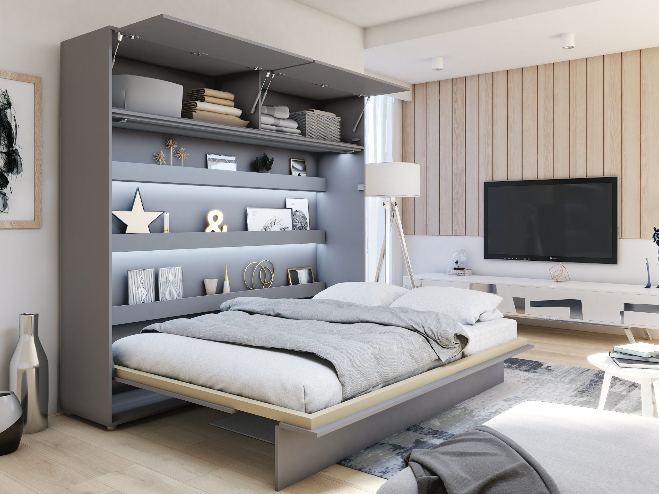 BC-15 Homage Bed Unit for Horizontal Wall Bed Concept 160cm - Solid ...