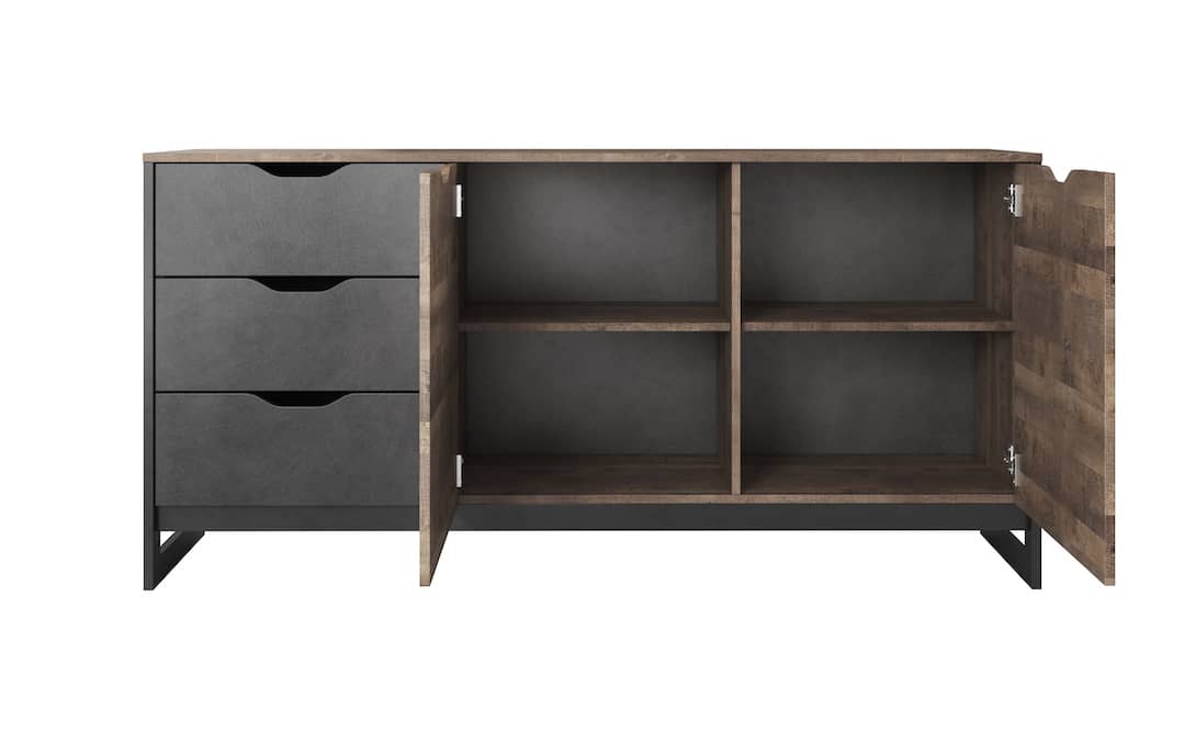 Shakespeare Sideboard Cabinet 161cm - Solid Home Furniture