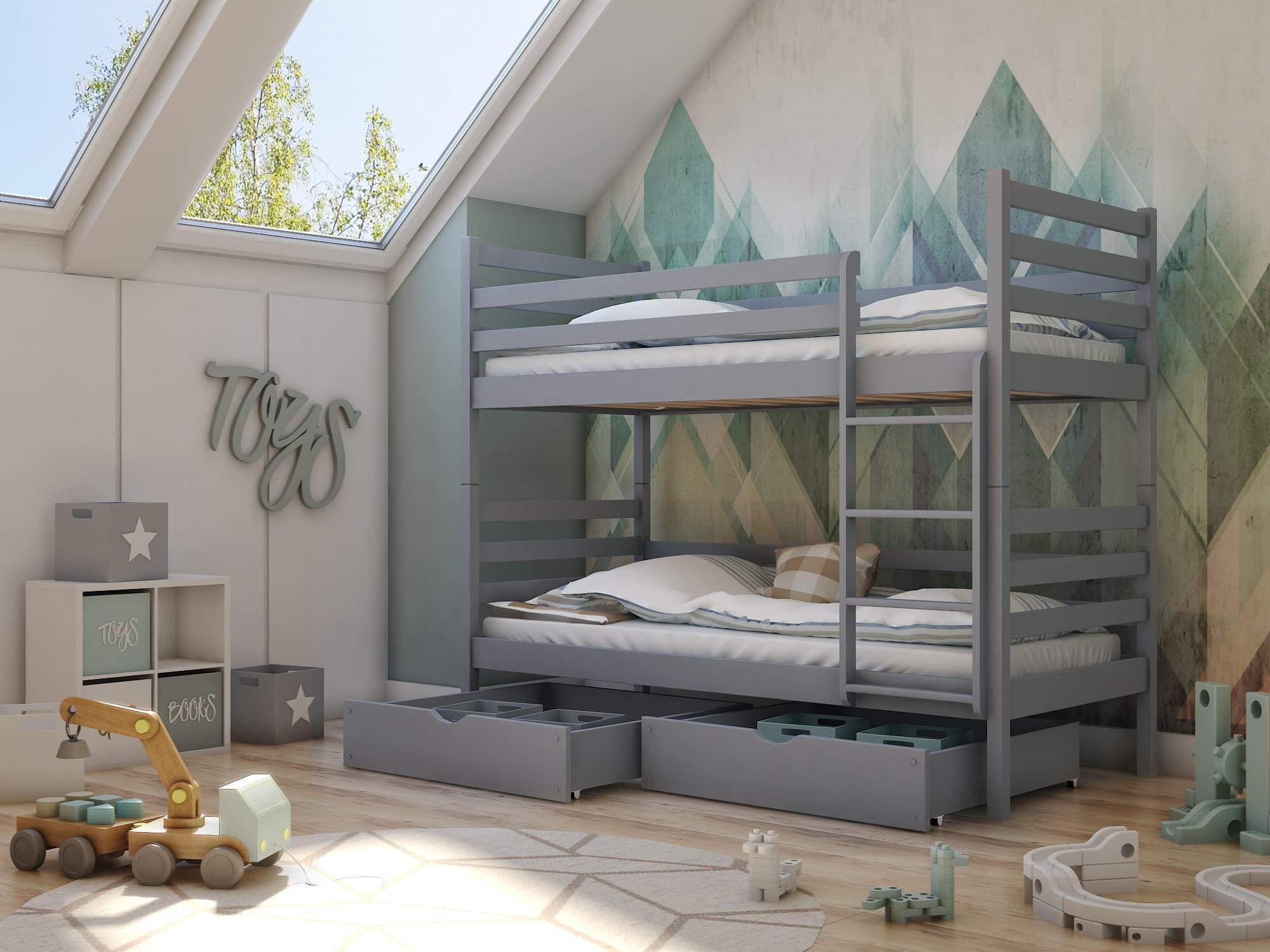 Stuart Bunk Bed Nemo with Storage - Solid Home Furniture
