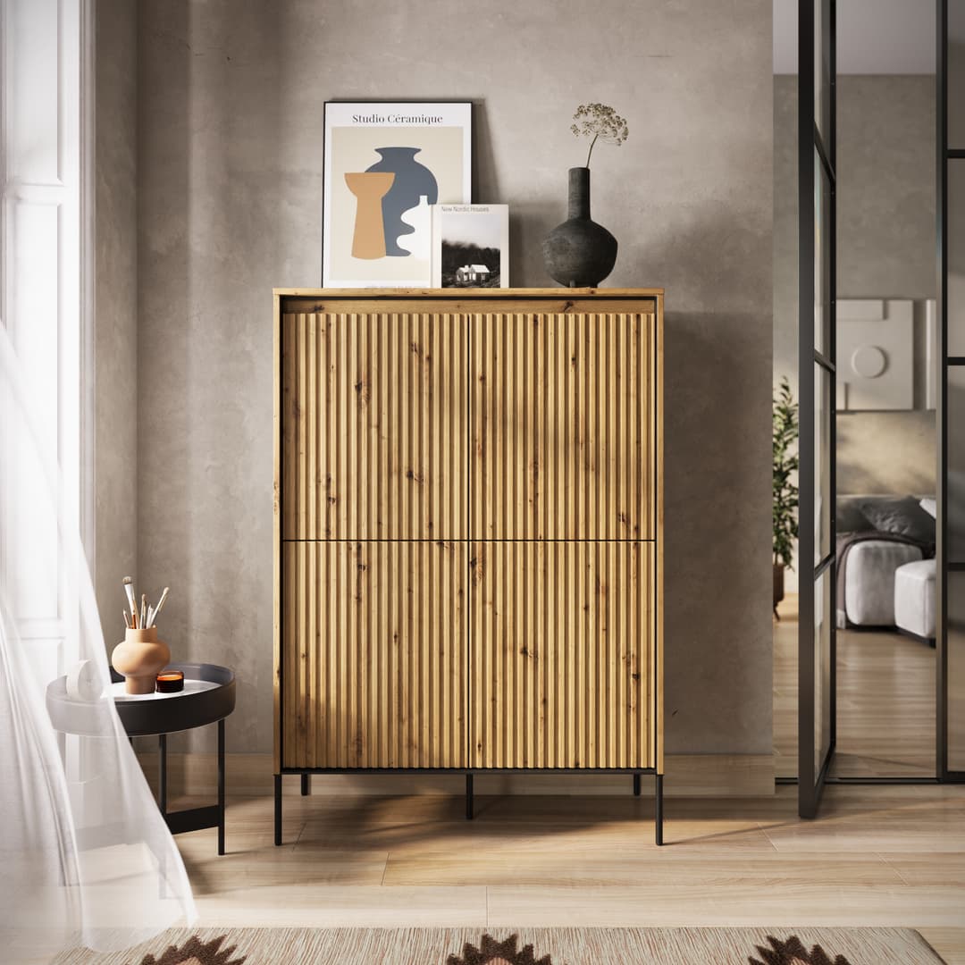 Thames TR-03 Highboard Cabinet 98cm - Solid Home Furniture