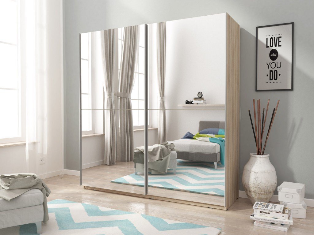 Viscount 03 Sliding Door Wardrobe 150cm - Solid Home Furniture