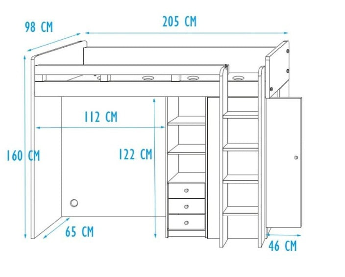 Warwick Bed Unit With Wardrobe - Solid Home Furniture